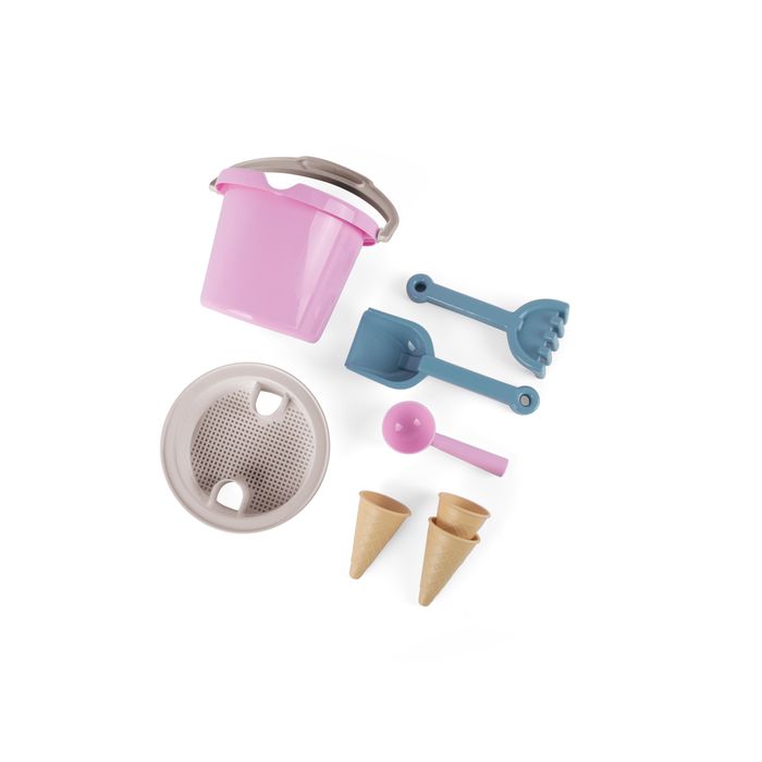 Dantoy - Thorbjorn Bucket Set - Toys - Light Pink, Blue, Dust Brown ...